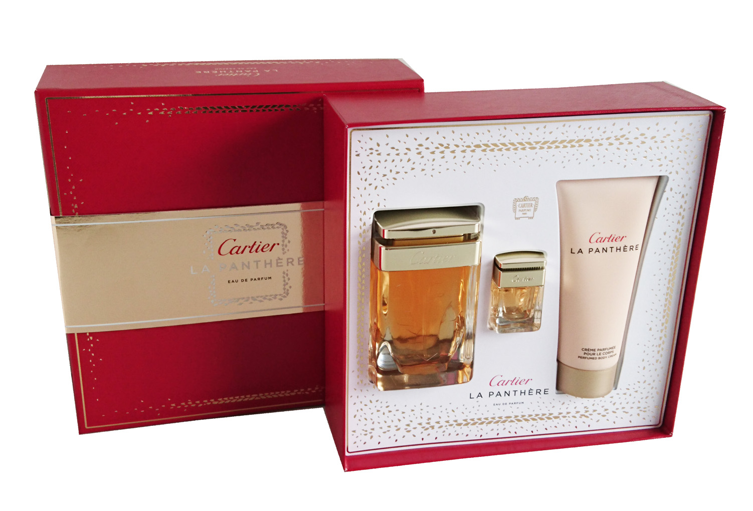 Cartier La Panthere Eau de Parfum 75ml + Eau de Parfum 6ml + Body Cream ...