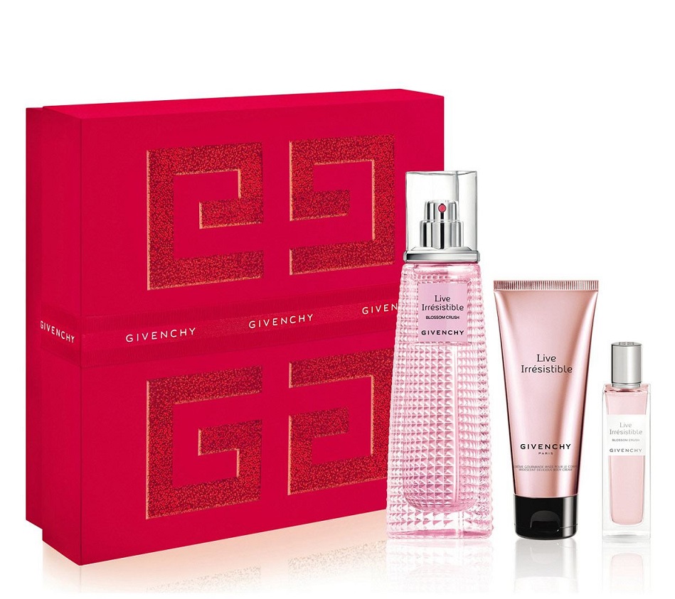 GIVENCHY LIVE IRRESISTIBLE BLOSSOM CRUSH EDT 75 ML + EDT 15 ML + B/LOC ...